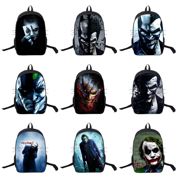 Hot Movie Batman Joker Backpack 3D Printing Boys Girls School Bags ...