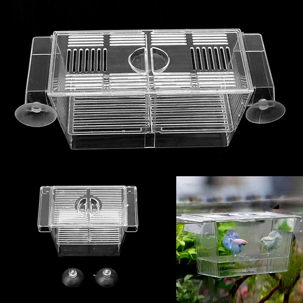 Aquarium Pet Fish Tank Guppy Double Breeding Breeder Rearing Box ...