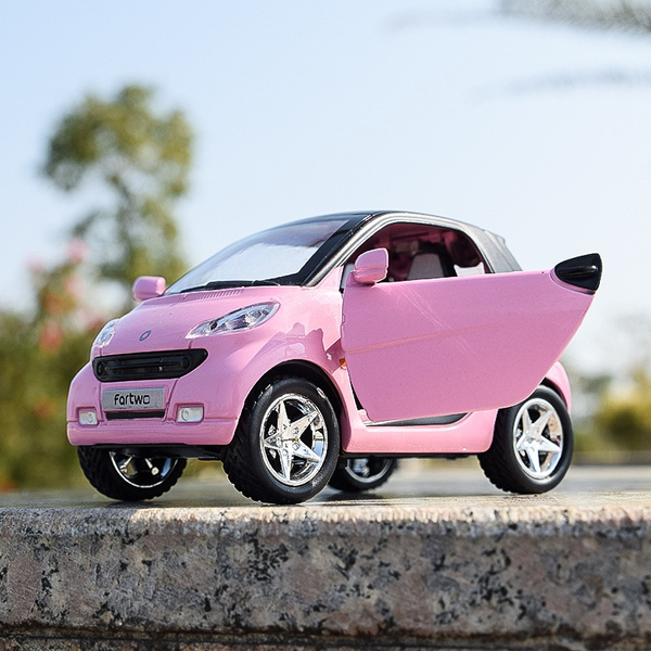Smart Fortwo 1/32 Diecast Metal Car with Sound & Light (Color: Pink,Red ...