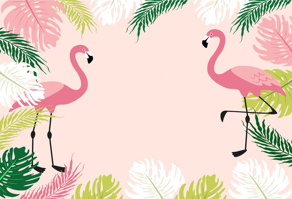 Flamingo Birthday Photography Backdrops Photo Background Party Wall ...