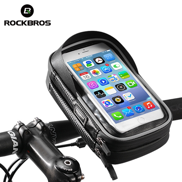 ROCKBROS Bicycle Front Phone Bag 6.0 Inch Waterproof Touch Screen Bike ...