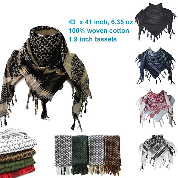 Unisex 100% Cotton Outdoor Shemagh Tactical Military Desert Army ...