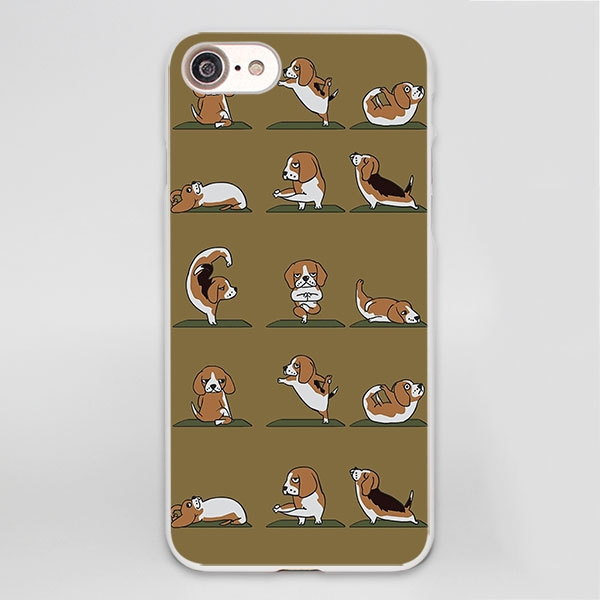Yoga Beagle Dog Hard Phone Case for Apple iPhone 6 6s Plus 7 7Plus SE 5 ...