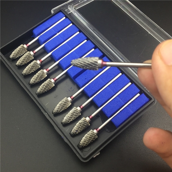 10pcs Tungsten Steel Dental Carbide Burs Lab Burrs Tooth Drill 2.35mm ...