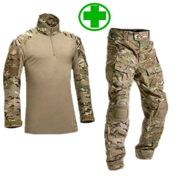 Outdoor Tactical Combat Uniform Pants&shirt Airsoft Multicam Military ...