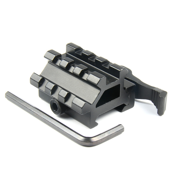 QD 3 Slot Angle Mount Quick Release Double Picatinny/Weaver Rifle See ...