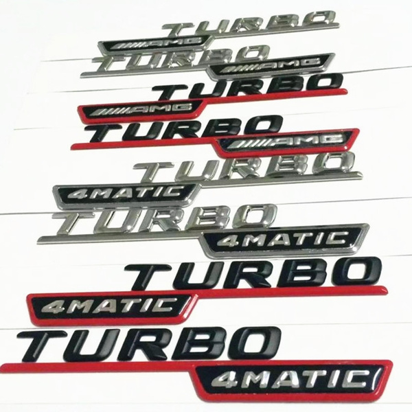 Soarhorse 1 Pcs BITURBO TURBO 4MATIC Emblem Badge Letters Car Front ...