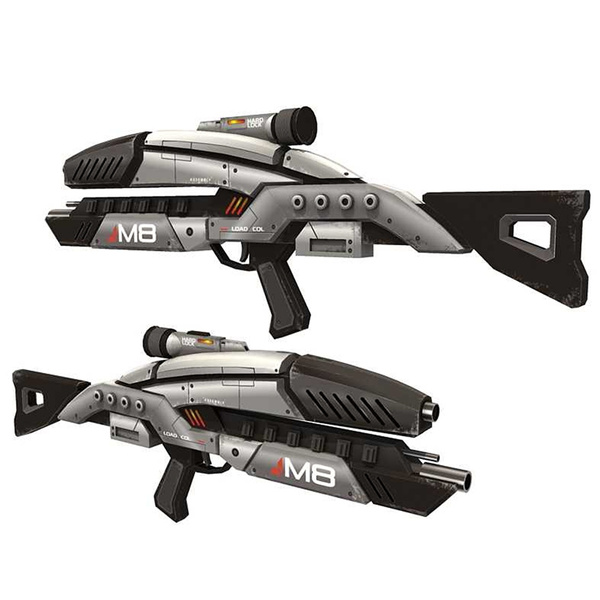 DIY 1:1 Mass Effect M8 Avenger Rifle Paper Model Assemble Hand Work 3D ...
