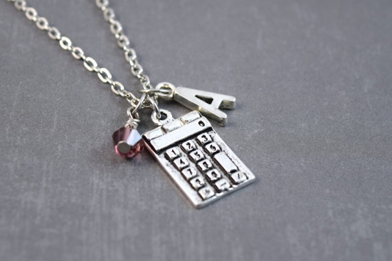Calculator Necklace - Math Jewelry - Calculator Pendant - Geek Jewelry ...