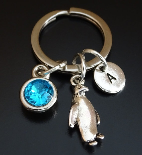 Custom Keychain, Penguin Keychain,Penguin Pendant, Penguin Charm ...