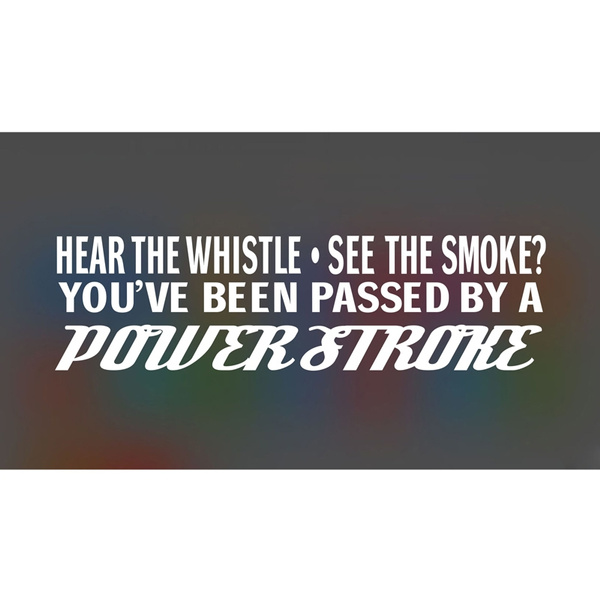 Powerstroke Turbo Sticker Funny rolling coal 4X4 FWD truck Car Van ...