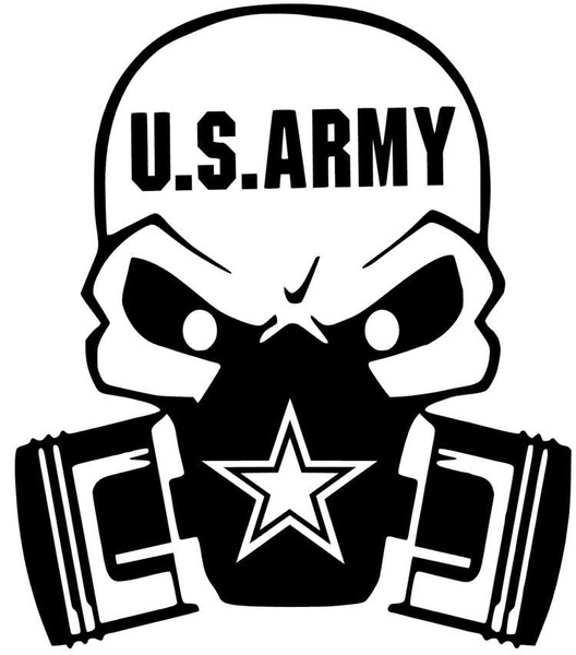 6" US ARMY DECAL SKULL MILITARY VETERAN TRUCK Vinyl Decals Stickers for ...