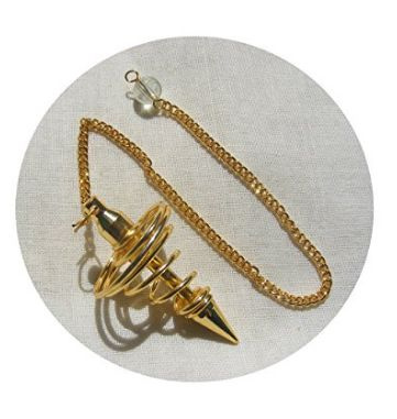 Spiral Metal Healing Pendulum [Golden Metal Dowsing Pendulum For ...