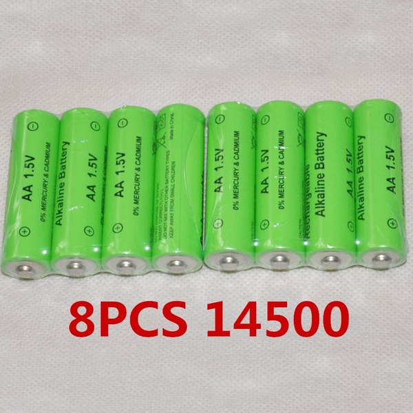 8pcs UNITEK 1.2v AA rechargeable NI-MH battery 14500 alkaline cell ...