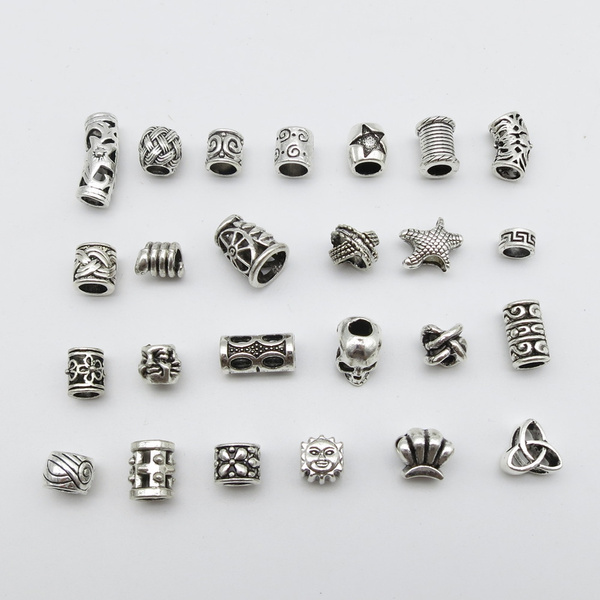 25Pcs/Lot mix set for hair braid dread dreadlock beads clips cuff ...