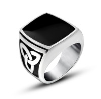 Bohemian Vintage Black Square Ring Honorable Ring Stylish Trendsetter ...