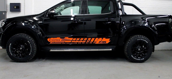 1Set/2pcs Ford RANGER custom graphics side stripe decal sticker kit for ...