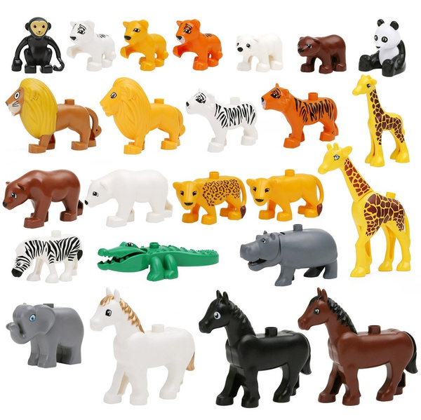Animal Zoo Original Big Building Blocks Classic Accessories Compatible ...