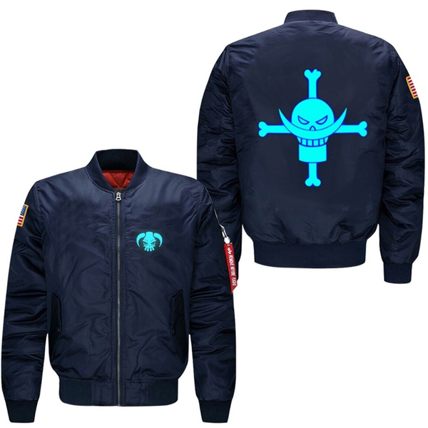 One-Piece Monkey D Luffy Trafalgar Law Roronoa Zoro Mans Flight Jacket ...