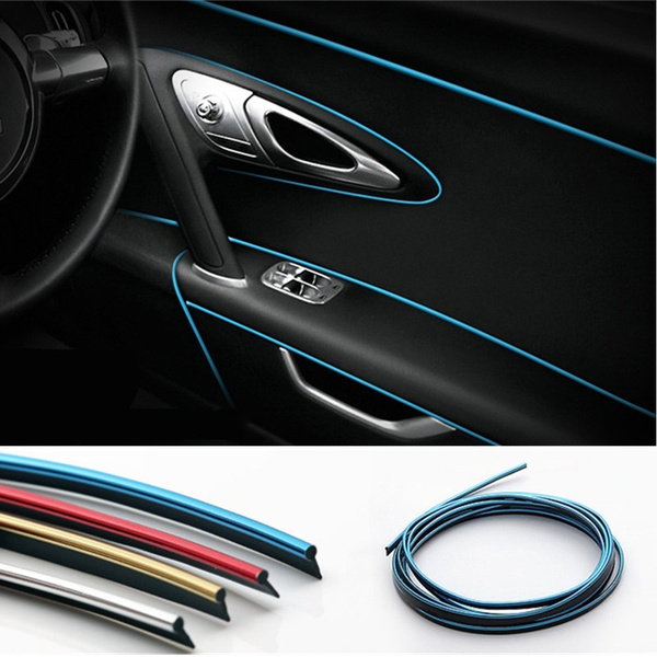 Hot 3/5/8M Car Flexible Trim Style Stickers Strip Decals Decorative ...