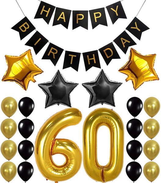 Party Decoration Supply 60th Birthday Party Decorations Kit -Happy ...