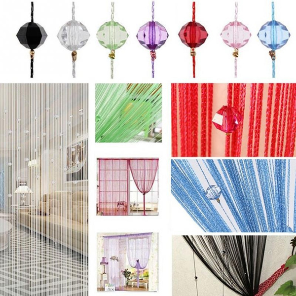 Decorative String Curtain With Cristal Beads Tassel Door Precious ...