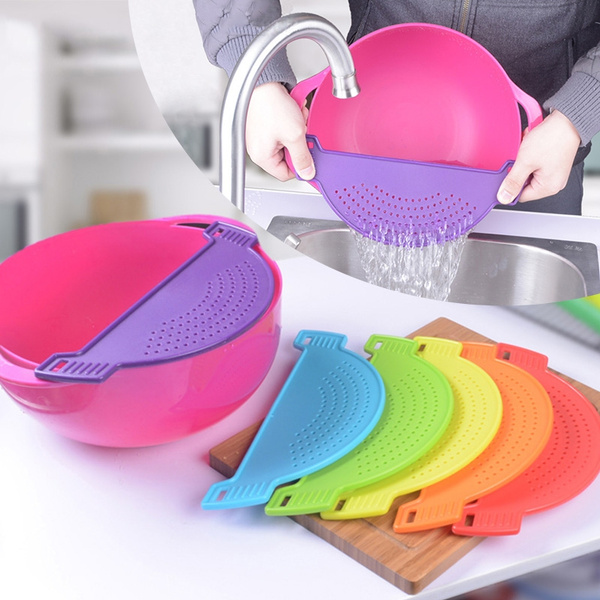 Plastic Handle Type Fruit Washing Vegetables Strainer Funnel Pot ...