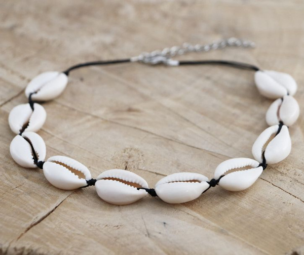 Cowrie Choker Necklace | Sea Shell Choker | Natural Shell Necklace ...