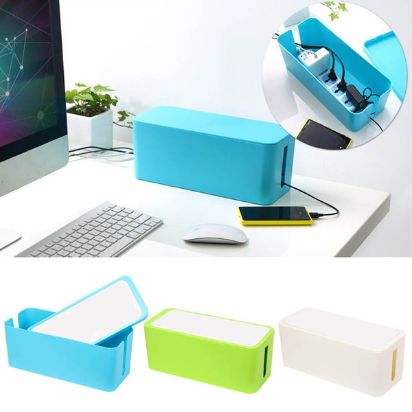 Cable Management Box Cord Organizer Kit Cover Conceal Hide Wire Plug ...