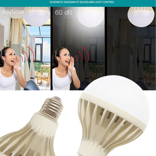 LED Lamp PIR Sound Control Automatic Smart Sensor Acousto Optic ...