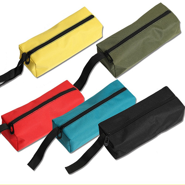 1 PC Canvas Zipper Bag Heavy Duty Tool Pouch Tote Bags Multi-purpose ...