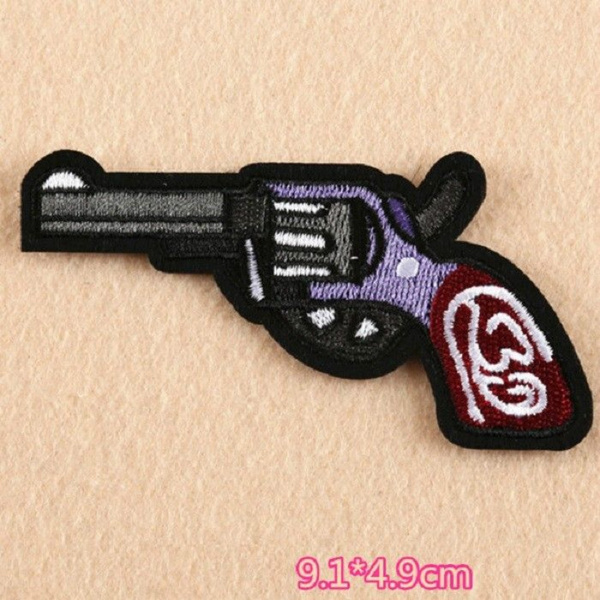 2pcs Gun Embroidered Iron on Patch Gun Sewing Patch Gun Applique ...