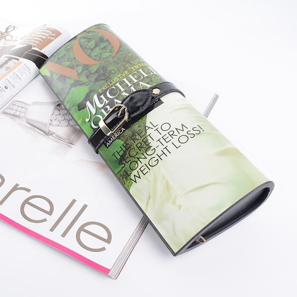 Fashion Magazine Cover Design Trend Features Lady Single Shoulder Bag ...