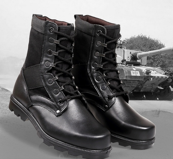 Men's Fashion Steel Toe Caps High tops Combat Boots Waterproof Army ...