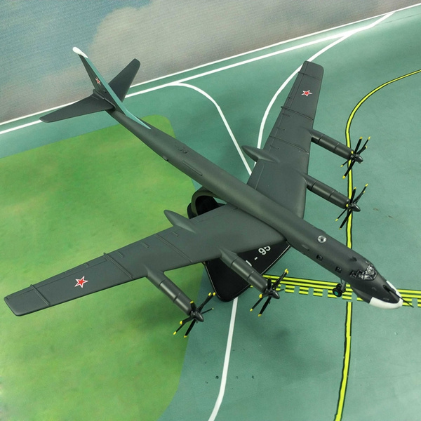 1:144 Scale Military Model TU-95 Bear Bomber Aircraft Model Plane Toy ...
