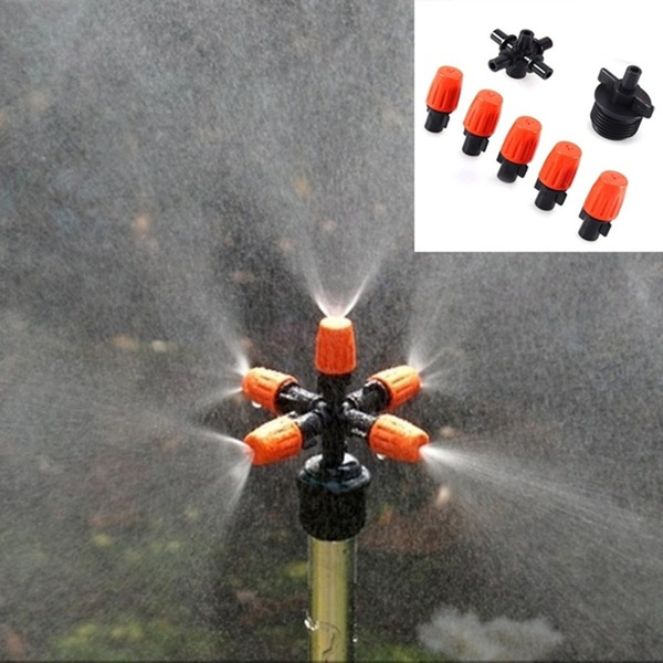 Portable Sprinkler Adapter 5-Head Spray Nozzle Garden Watering Tools ...
