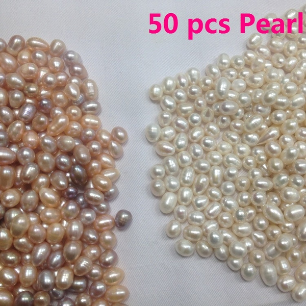 20 pcs/50 pcs Natural Freshwater Pearls Wholesale 6,7 Mm - Shaped Pearl ...