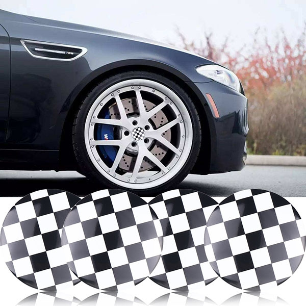 4pcs Universal Car Rim Cover Decal Steering Tire Wheel Center Hub Cap ...