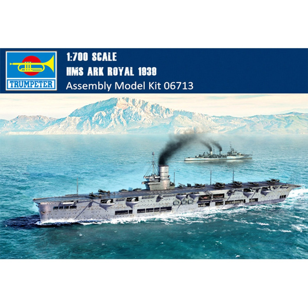 Trumpeter 06713 1/700 Scale HMS Ark Royal 1939 Aircraft Carrier Plastic ...