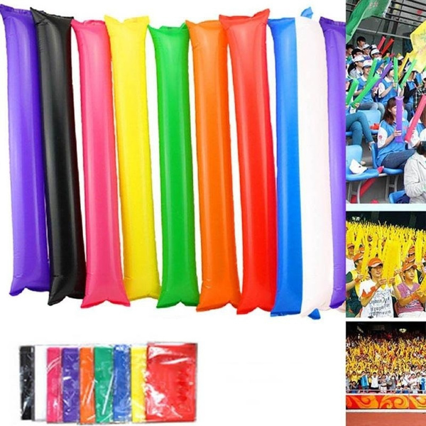 1 Pair Multicolor Inflatable Stick Glow Stick Cheering Rod Concert ...