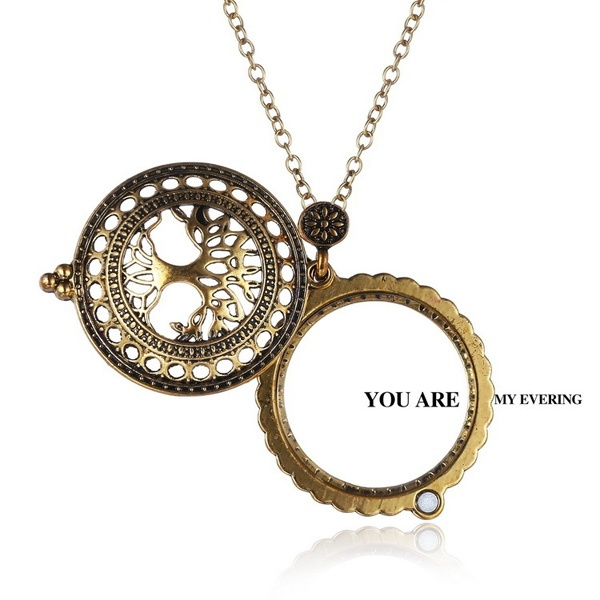 5 x Magnifier Necklace Tree of Life Pendant Magnifying Glass Jewelry | Wish