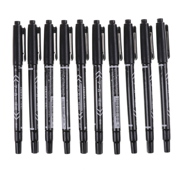 10Pcs Safety Dual Tattoo Body Piercing Skin Scribe Stencil Markers ...