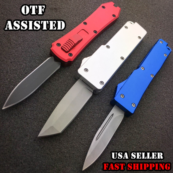 Tactical Mini OTF Pocket Folding Out The Front Spring Assisted Knife ...