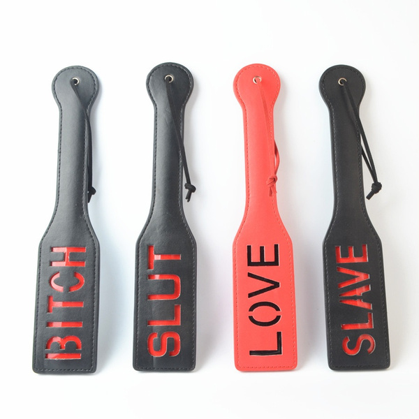 Slave Bitch Slut SM Flog Paddle Spank Paddle Beat Submissive Slave BDSM ...