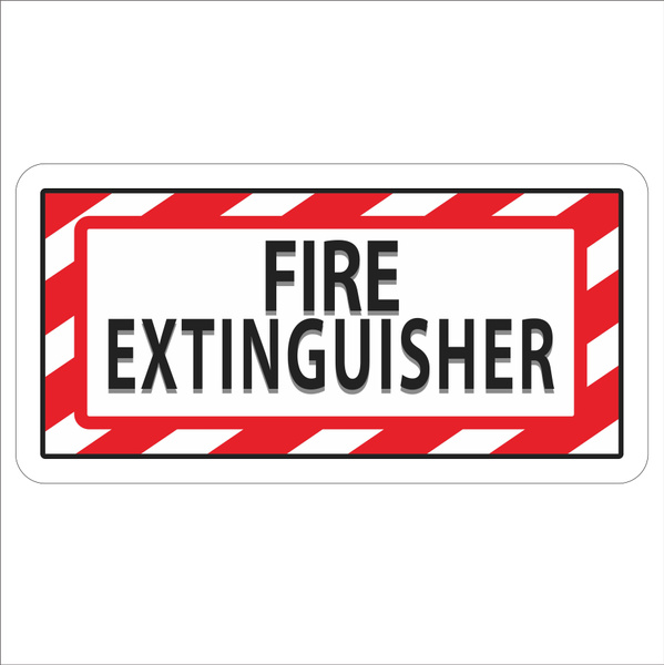 Fire Extinguisher Vinyl Car Bumper Sticker Wall Window Truck Windshield ...