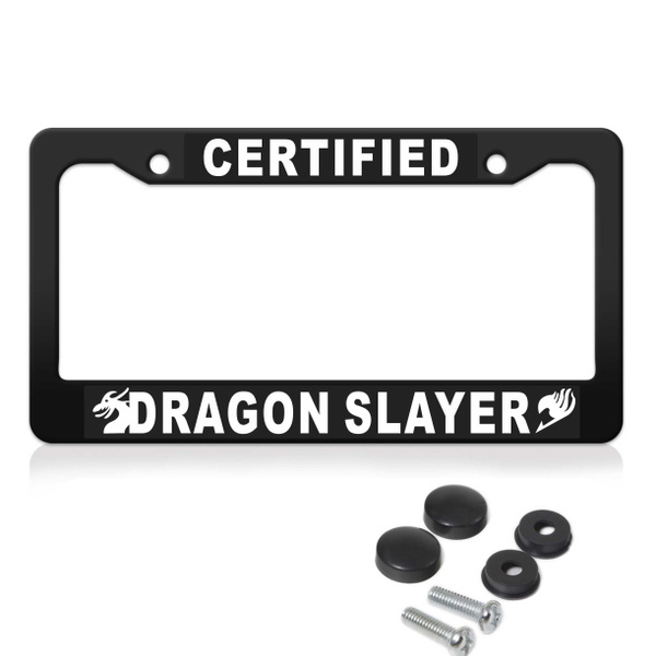 Certified Dragon Slayer License Plate Frame Car Tag Holder with Screw ...