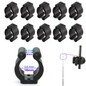 10PCS Plastic Fishing Rod Pole Storage Tip Rack Clip Clamps Holder ...