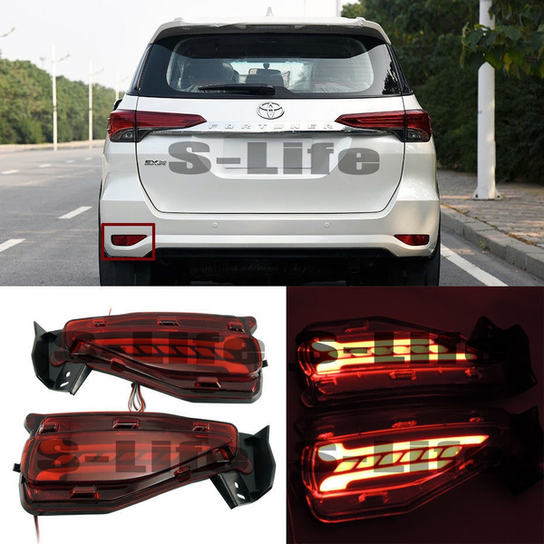 LED Rear Bumper Reflector Surface emission Light For Toyota fortuner ...