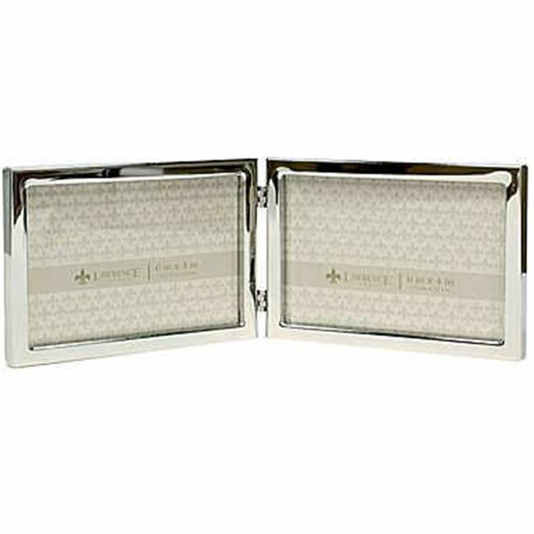 6 x 4 in. Hinged Double Picture Frame, Silver | Wish