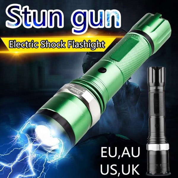 Travel Self Defense Stun Gun Electric Shock Lightning Flashlight ...